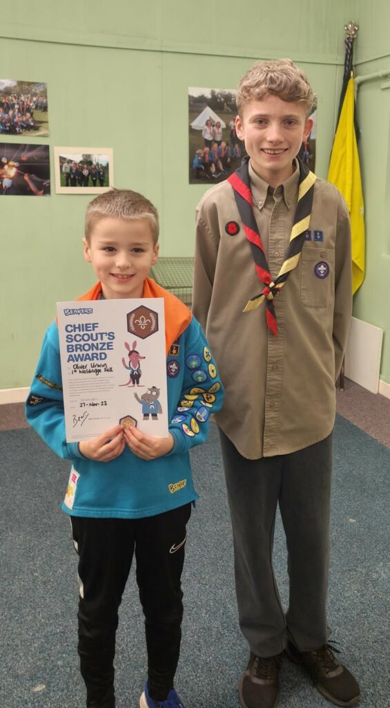 Beaver achieves the highest Award – Chief Scout’s Bronze Award ...